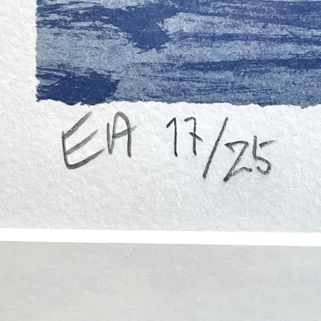 ジャン・クロード・キリチ『サントロペの港』大判 リトグラフ 真作 直筆サイン入り