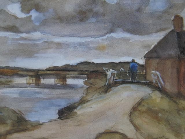 ピート・モンドリアン、『橋と農夫のみえる風景』、希少な画集より