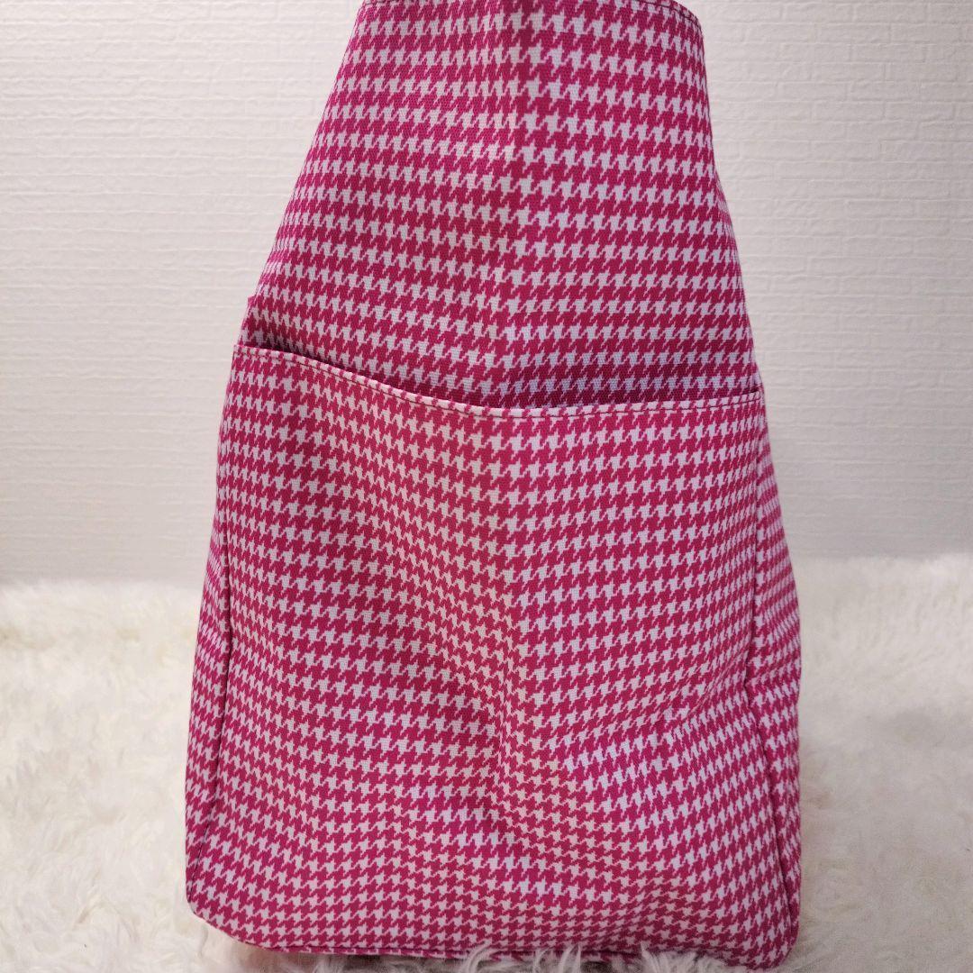 【極美品】ジャックバニー トートバッグ ドラミちゃん ピンク 千鳥柄 大容量