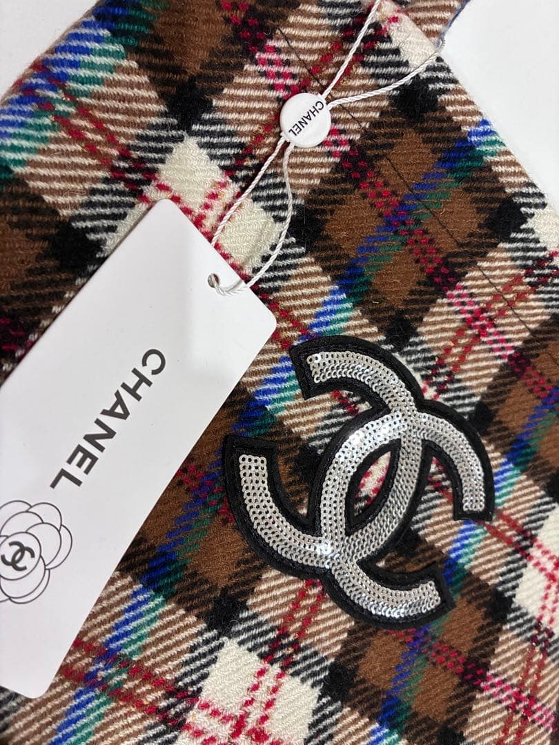 CHANEL シャネルノベルティ　トートバッグ　ハンドバッグ　ブラウンチェック