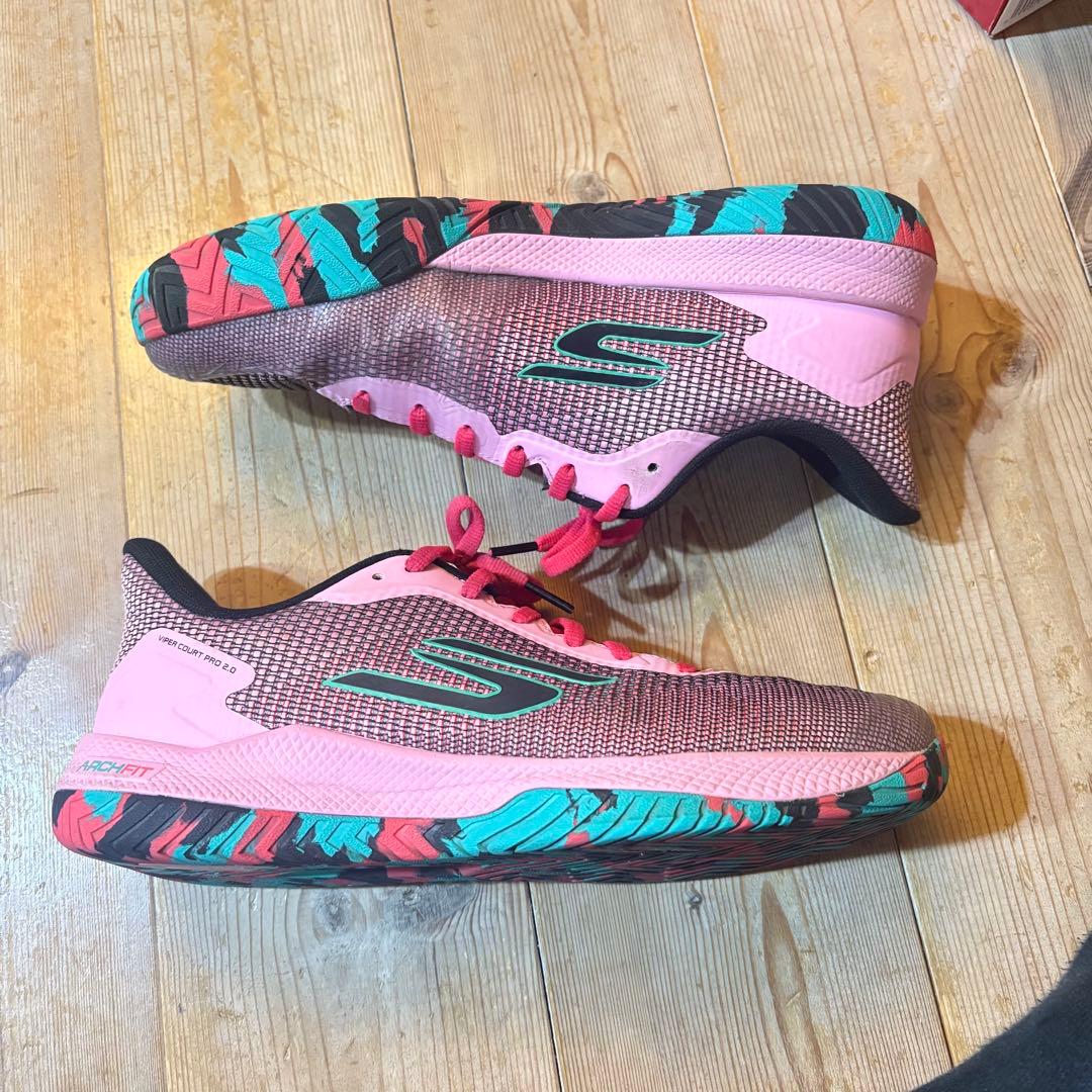 SKECHERSピックルVIPERCOURT PRO27cmピンクスケッチャーズ