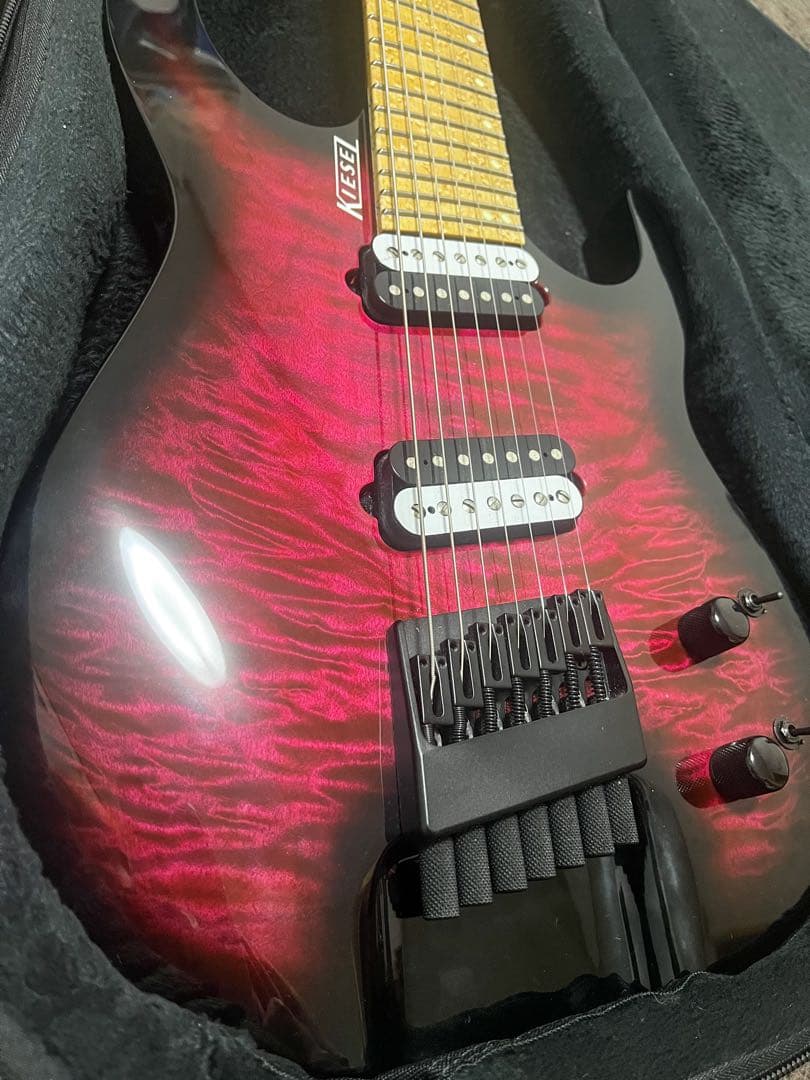 Kiesel CL7 Pink Burst キルテッドメイプル 7弦