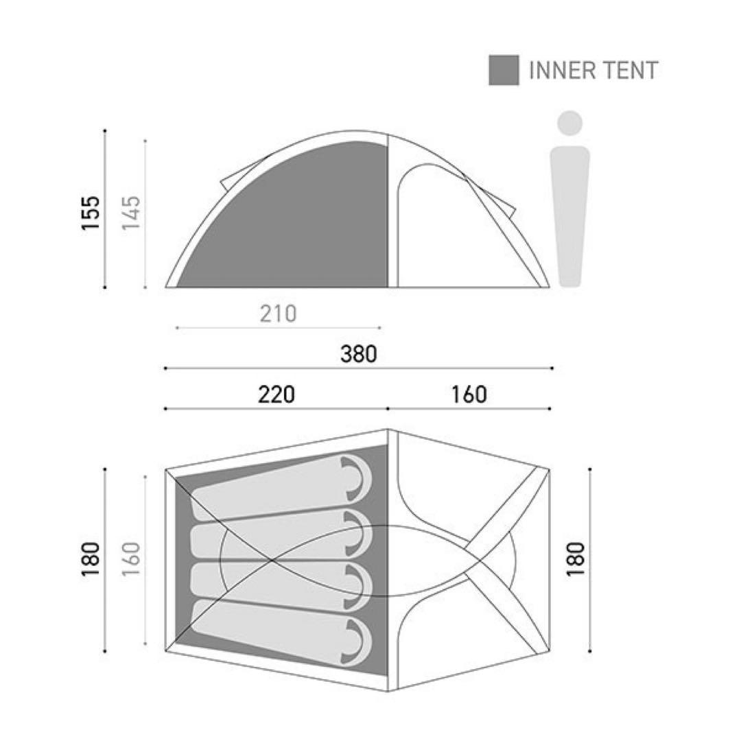 muraco BLACK BEAK 4P テント