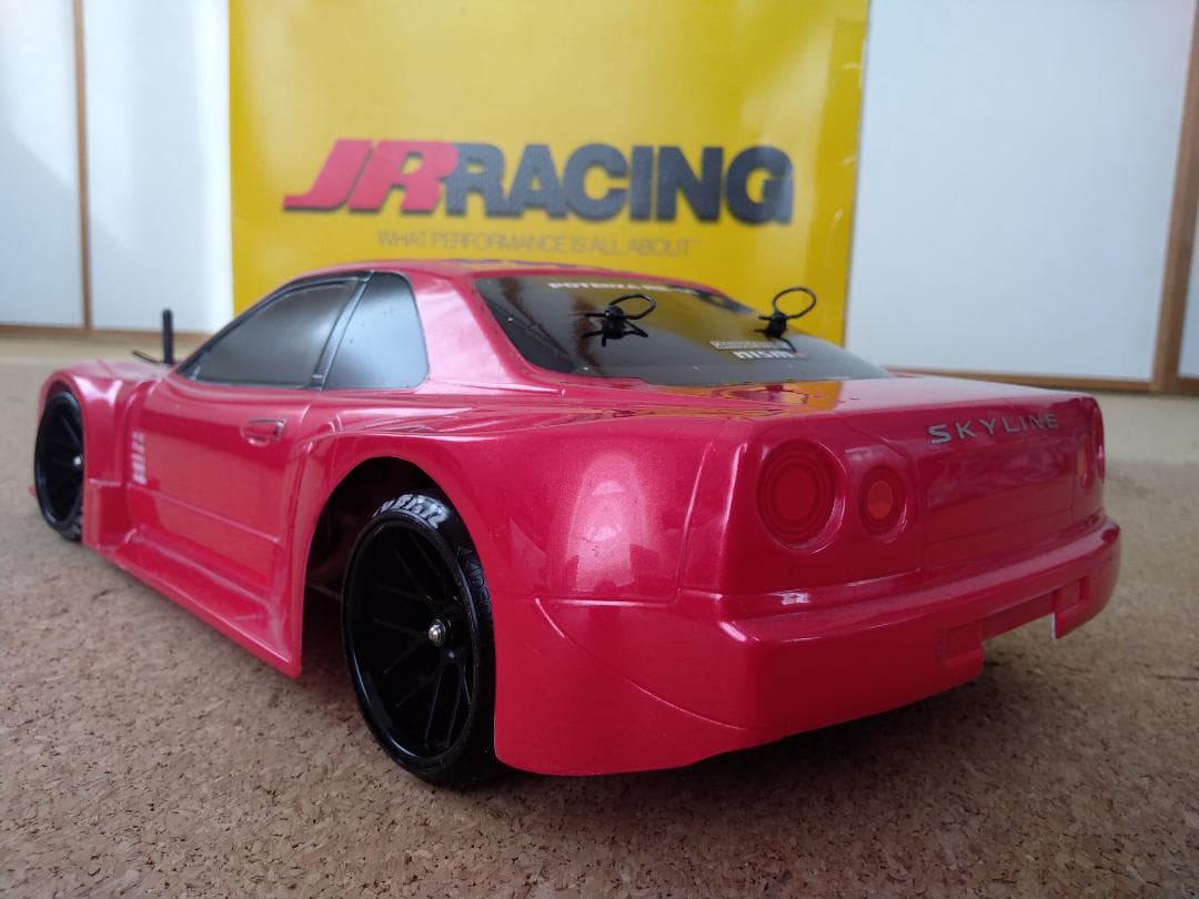 タミヤ TG10 フルセット エンジンカー R34GTR ドリフトタイヤ付き