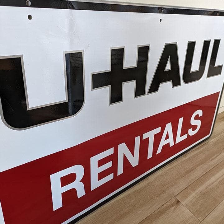 【当時モノ】U-HAUL ディスプレイ 大型看板 サイン 取付金具付き