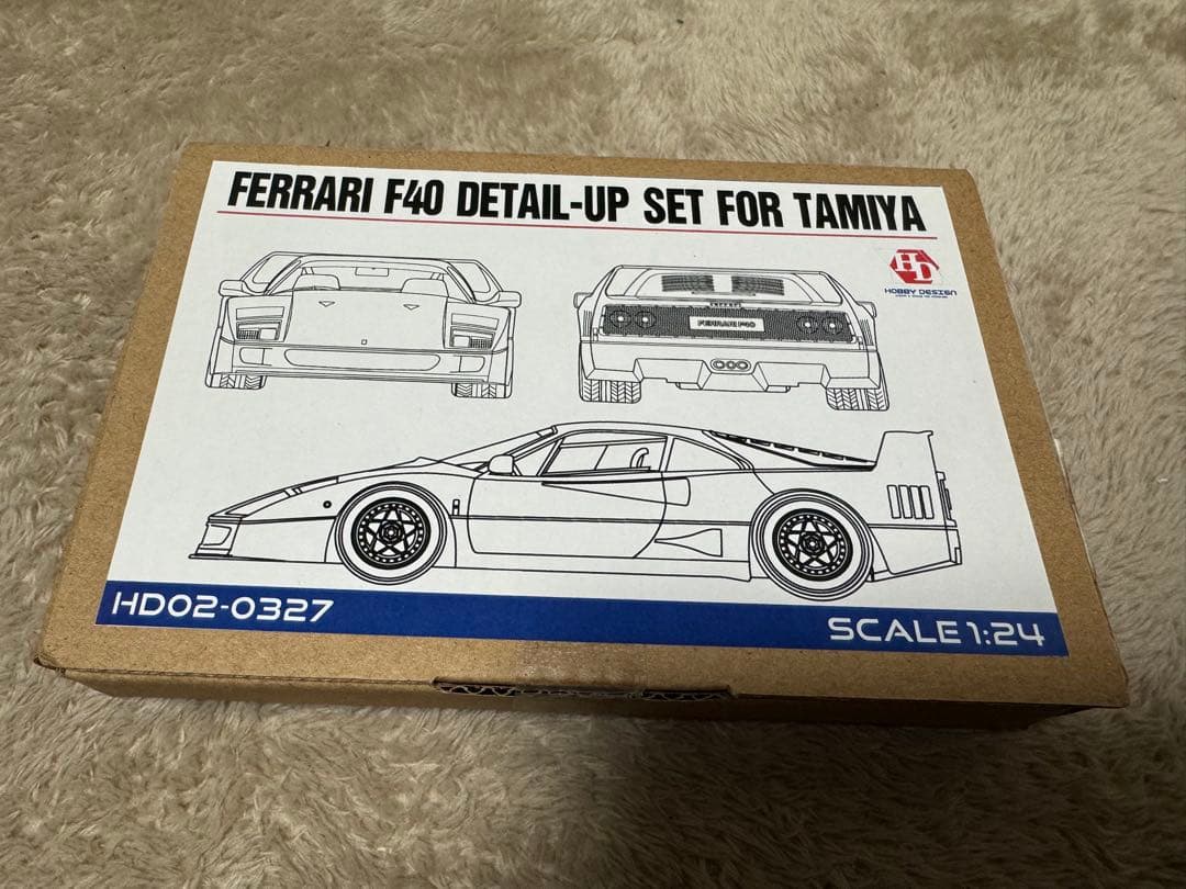 タミヤ 1/24 フェラーリF40+ホビーデザインディテールアップパーツセット