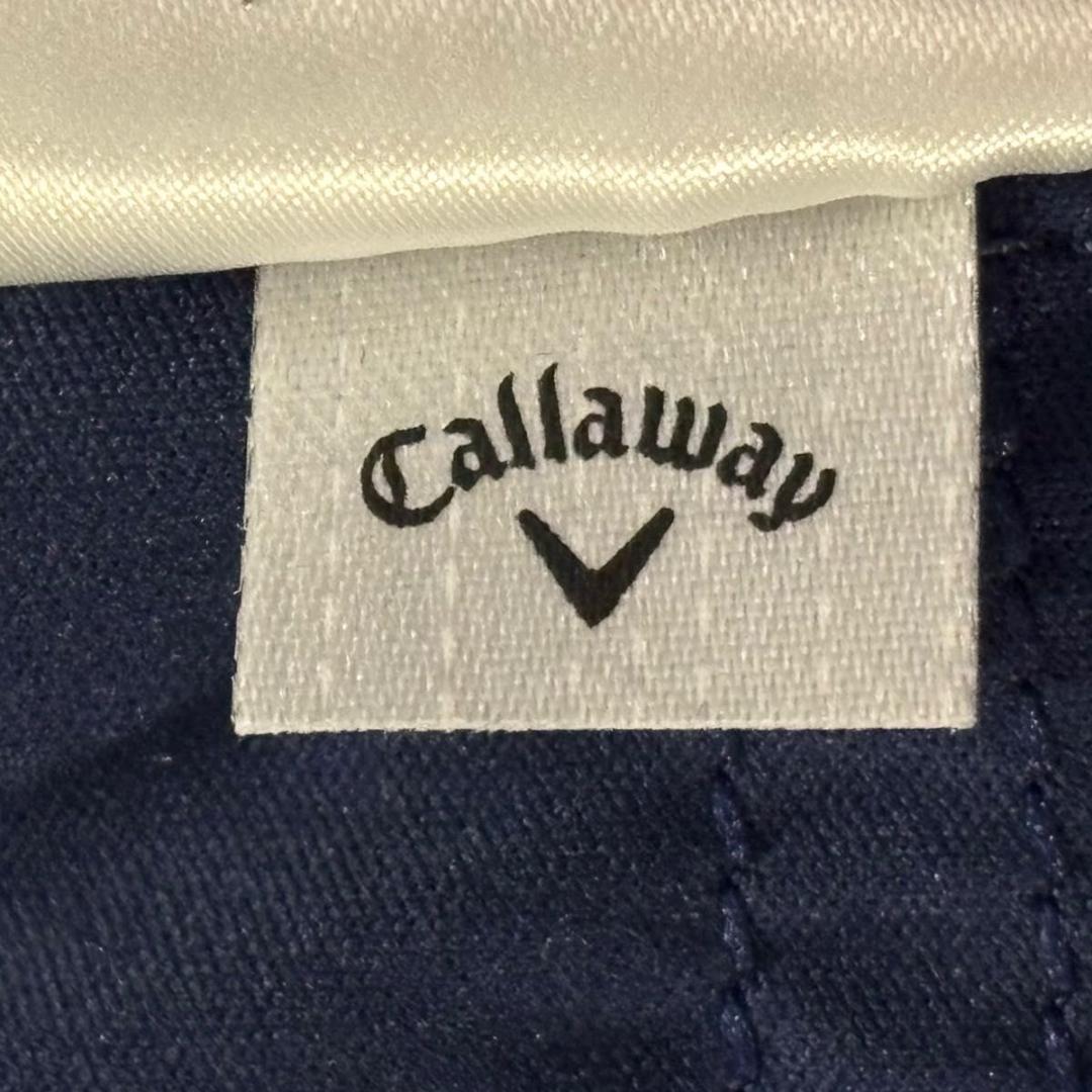 【美品】Callaway ゴルフ 中綿入りスターストレッチブルゾン ネイビー