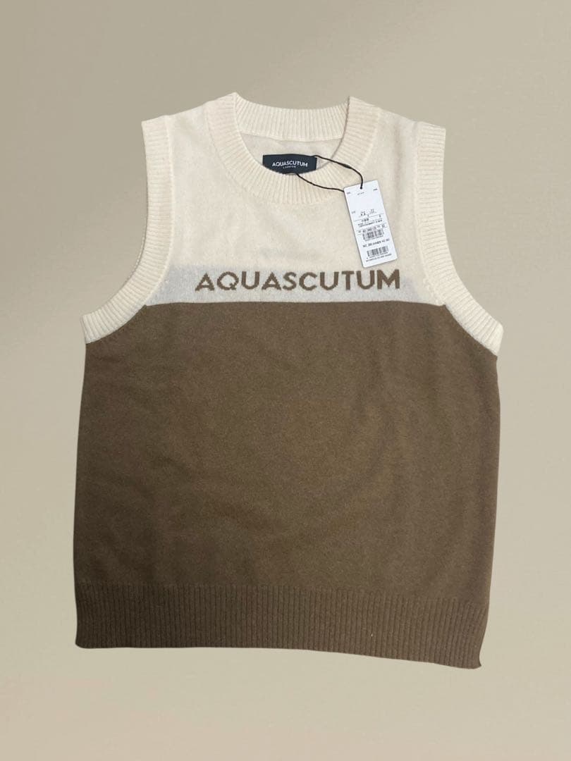 カシミア100% AQUASCUTUM アクアスキュータム 定価47,300円