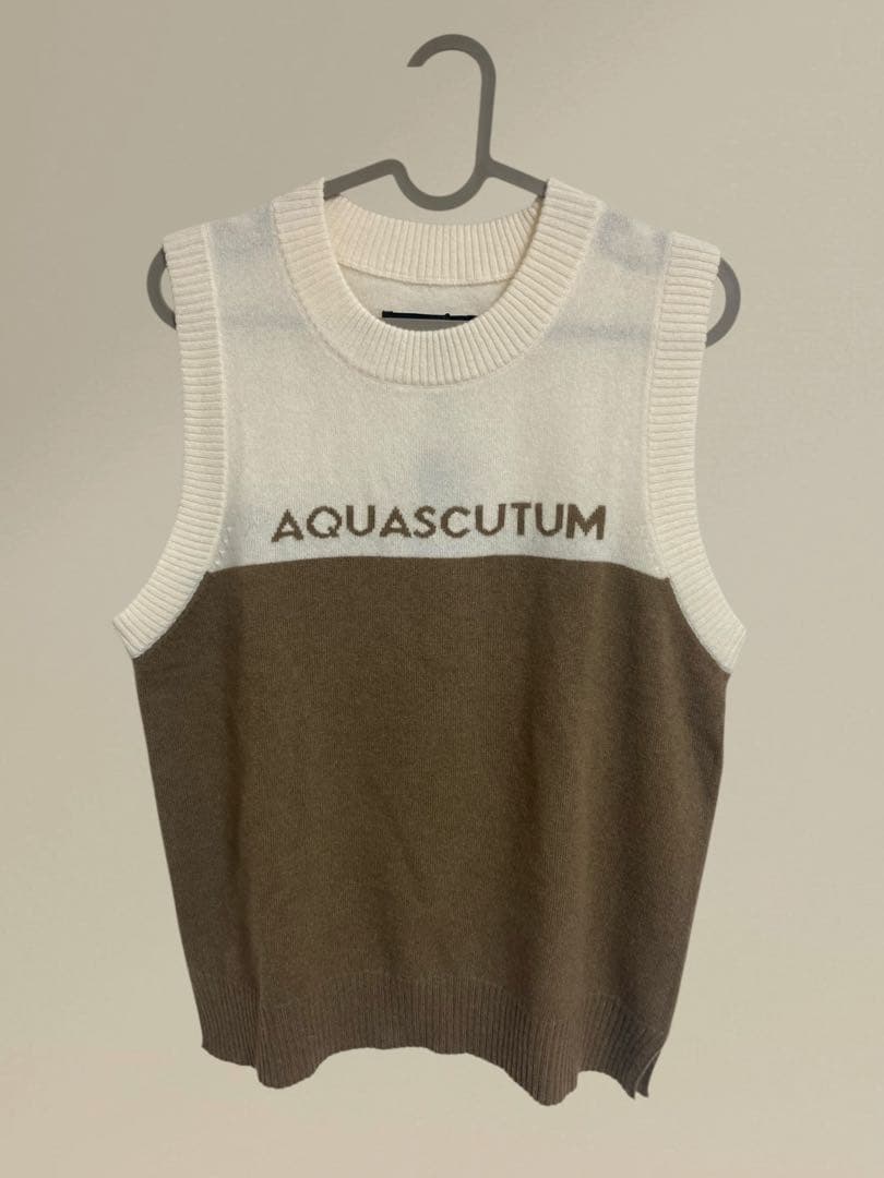 カシミア100% AQUASCUTUM アクアスキュータム 定価47,300円