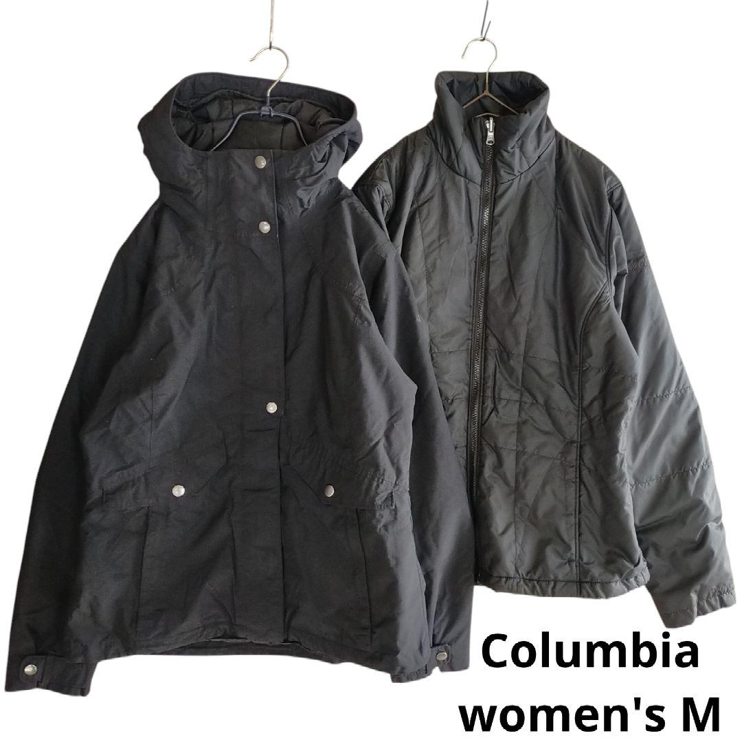 2枚セット【海外古着】US Columbia スノージャケット ウェアー 黒 M