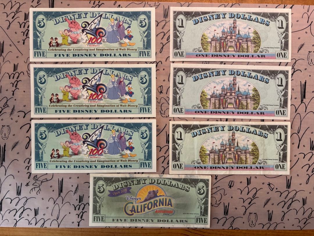 【即日発送】ディズニーダラー　Disney Dollars