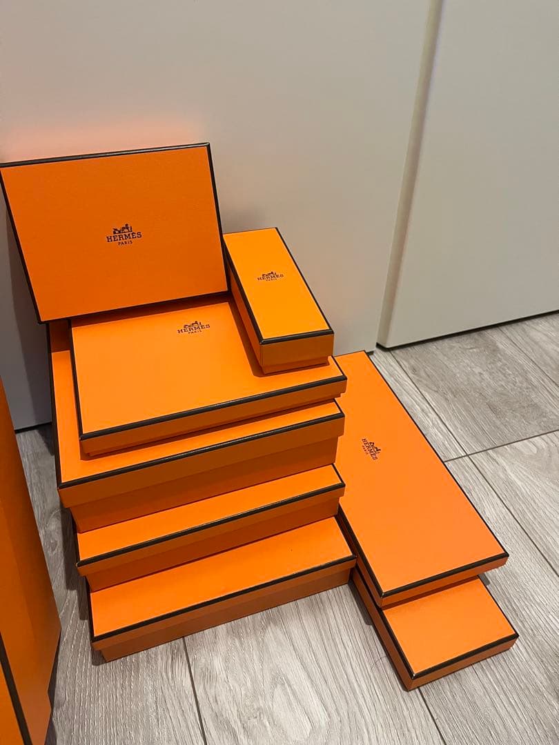 【美品】HERMES エルメス　空箱　9個セット　リボン2本