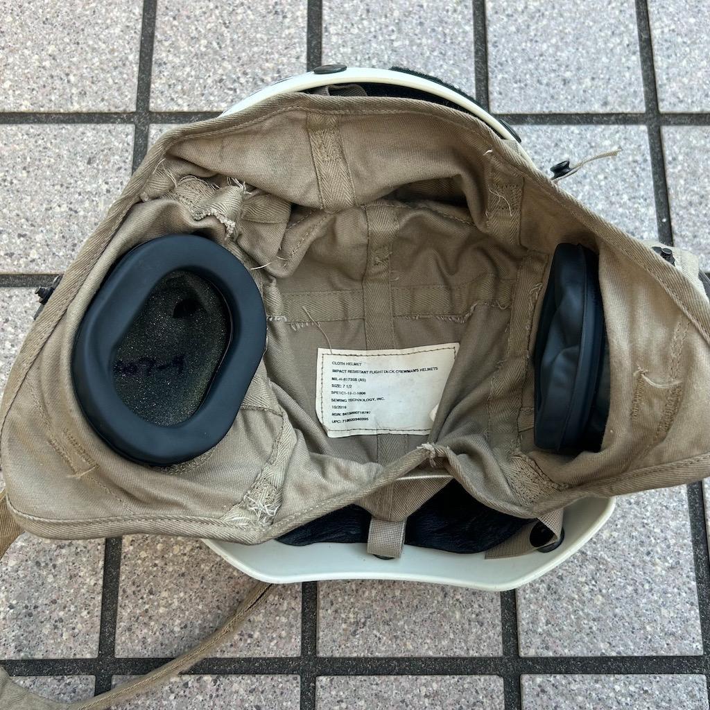 米軍　デッキクルーヘルメット　FLIGHT DECK　白　ミリタリー