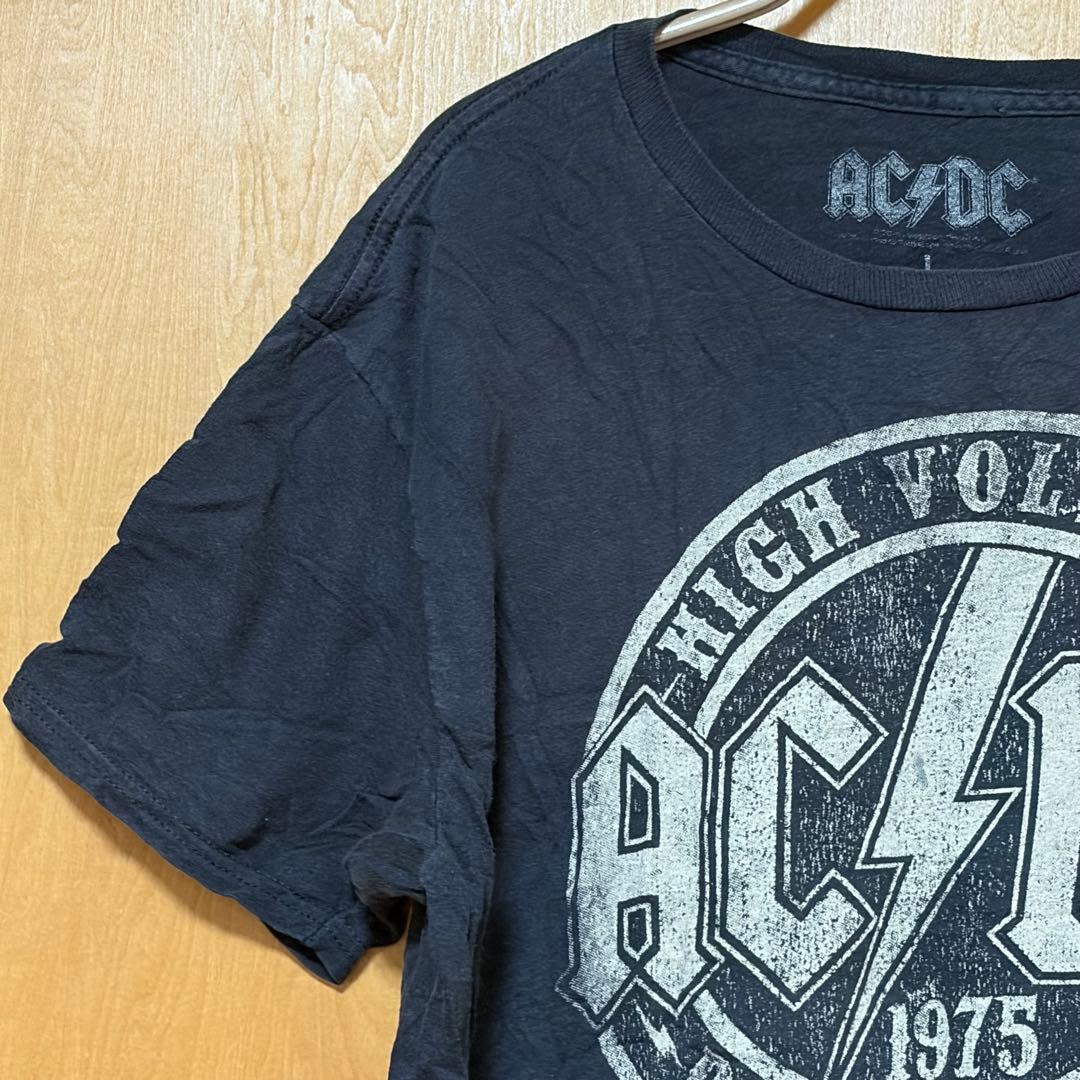 AC/DC HIGH VOLTAGE Tシャツ 1975 ブラック黒