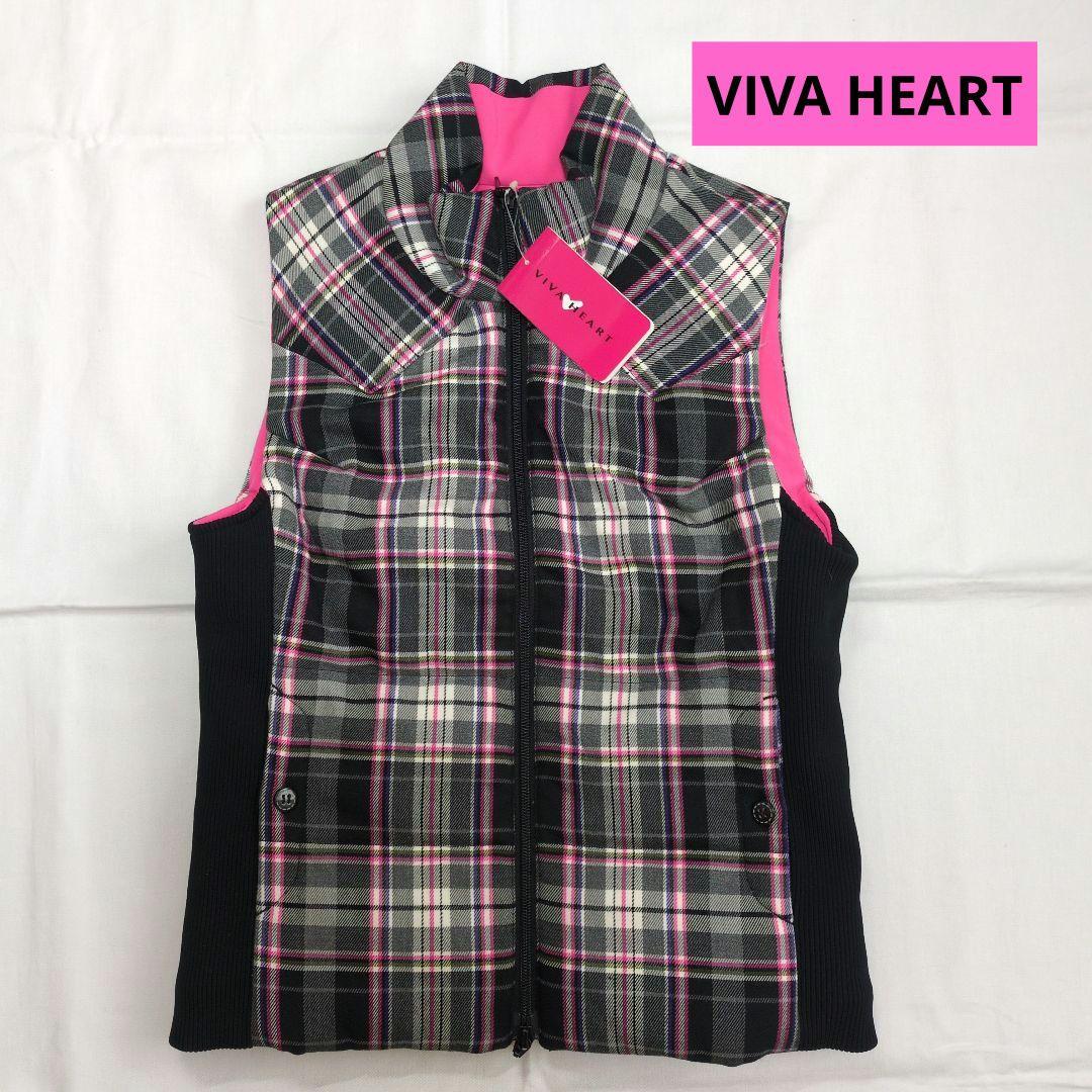 【VIVA HEART】 ダウンベスト サイズ40 チェック柄　※新品未使用