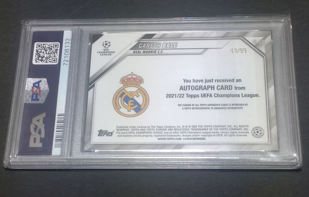 Topps トレカ サッカー Gareth BALE /ベイル/99 PSA10