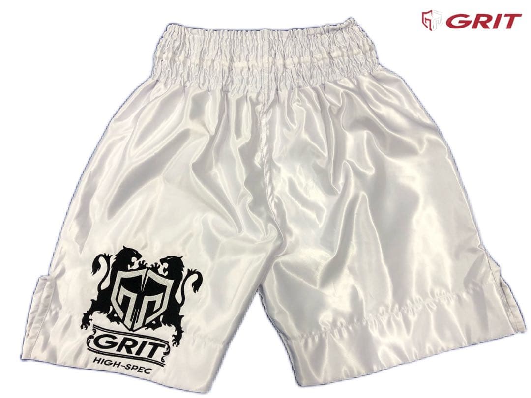 GRIT BOXING LONG SHORTS WHITE ボクシングショーツ
