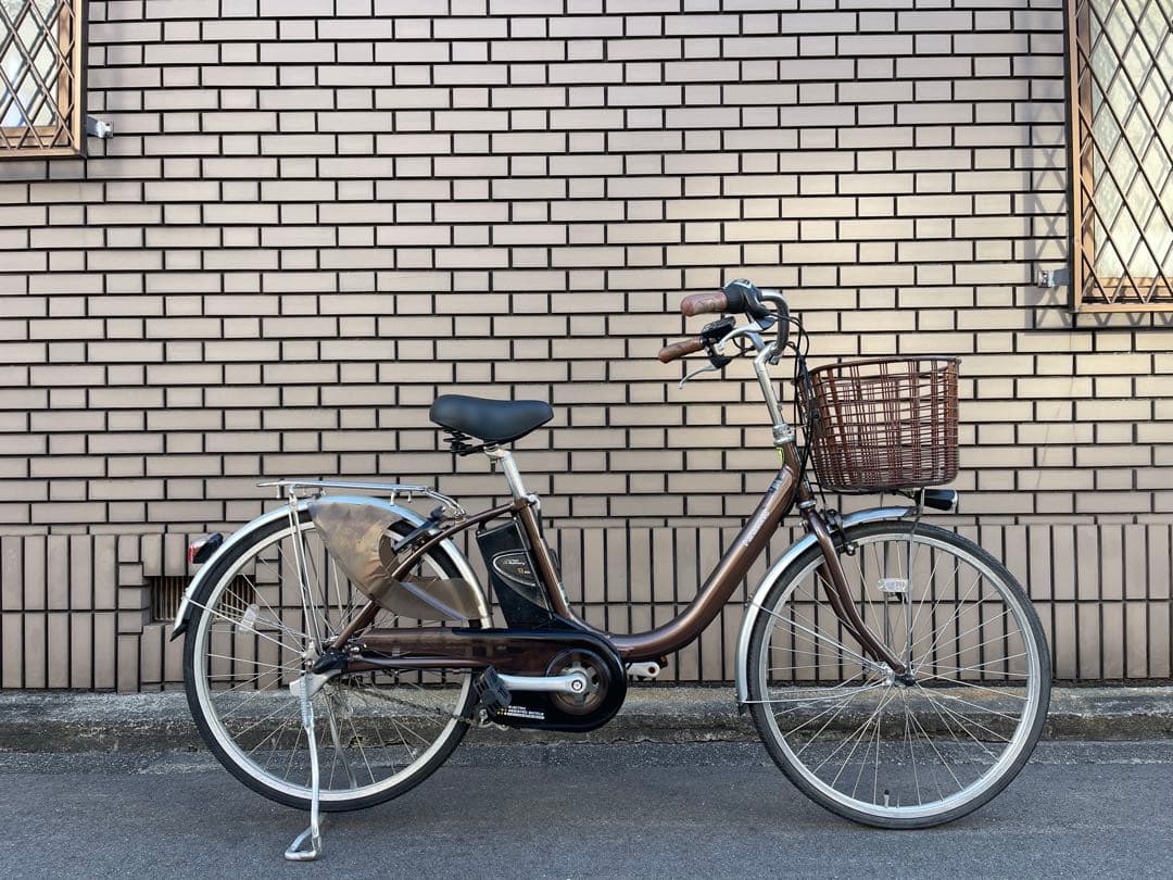 ブラウン 電動アシスト自転車 シティタイプ