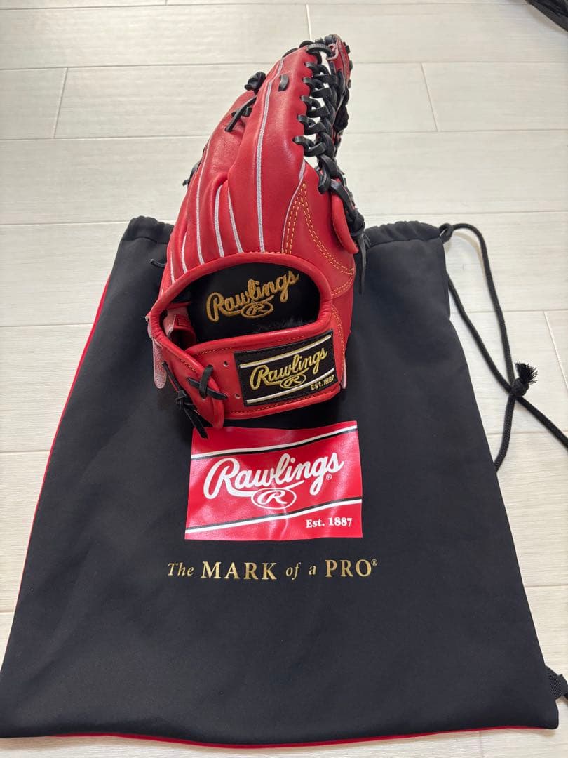 Rawlings 外野用軟式グローブ 赤