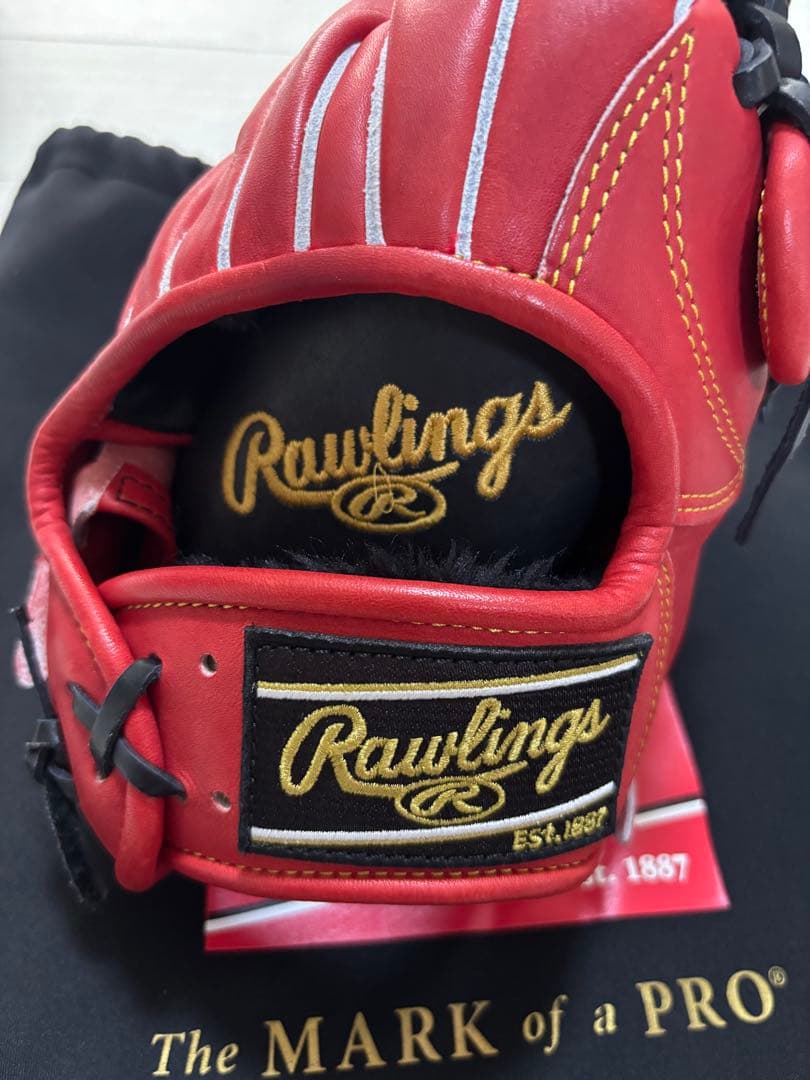Rawlings 外野用軟式グローブ 赤