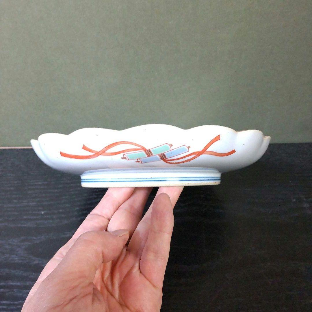 （807）✿有田焼★弥左衛門窯★古伊万里写★7号取皿揃★破魔オマケ付き★