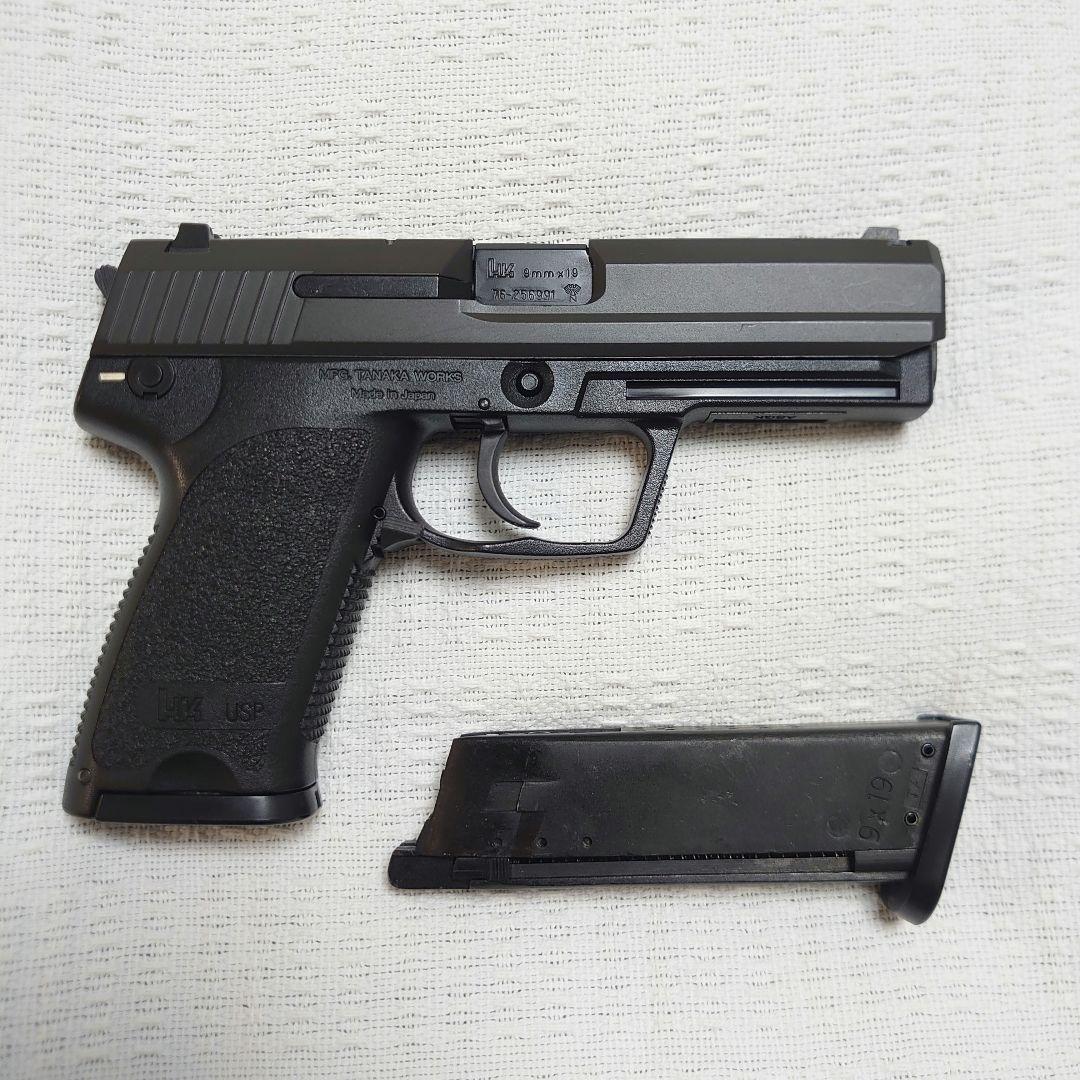 【美品】タナカワークス HK USP ガスブロ エアガン スペアマガジン付