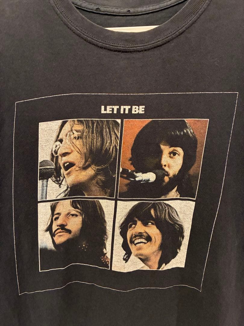 ビートルズ　LET IT BE プリント ブラック Tシャツ　M