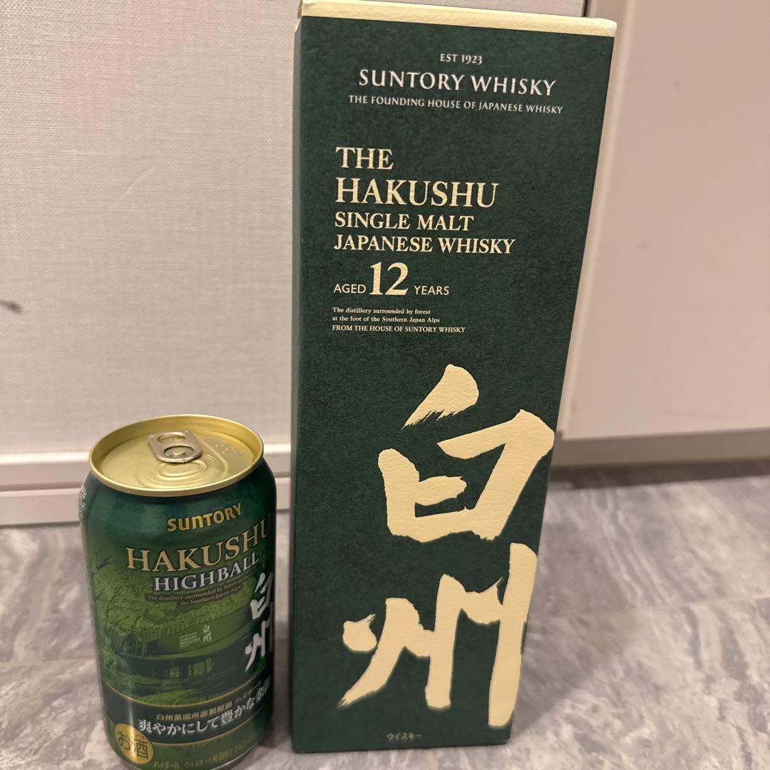 SUNTORY 白州12年シングルモルトウイスキー　ハイボール缶つき