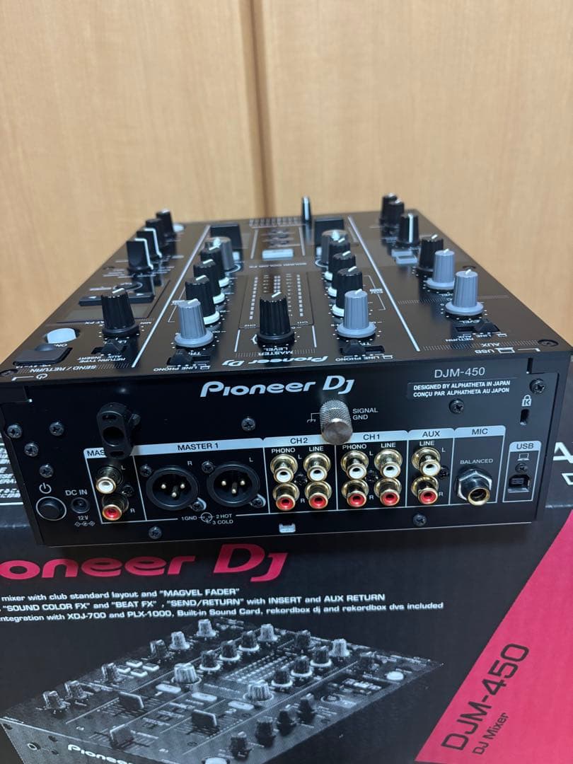 美品　Pioneer DJM-450 24年製　PCスタンド　RCAピン　セット