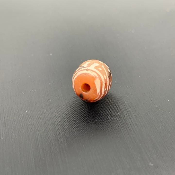 【アンティーク ビーズ】エッジドカーネリアン ビーズ 16.4mm