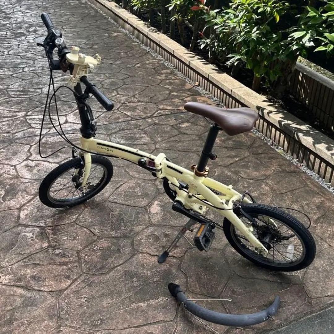 DAHON curve D7 折りたたみ自転車 クリーム色