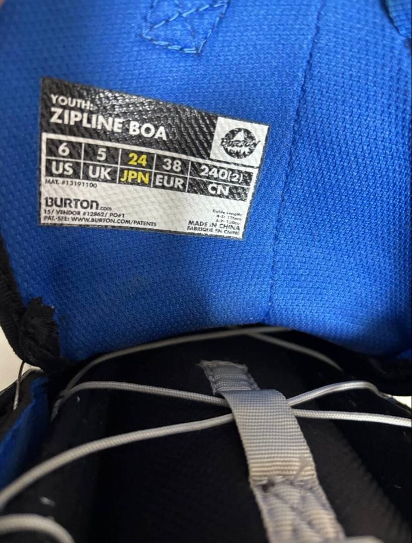 24cm美品BURTON ZIPLINE BOA バートンジップラインボアブーツ