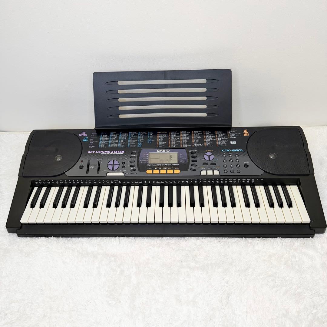 CASIO CTK-660L 電子キーボード 電子ピアノ ACアダプター付き