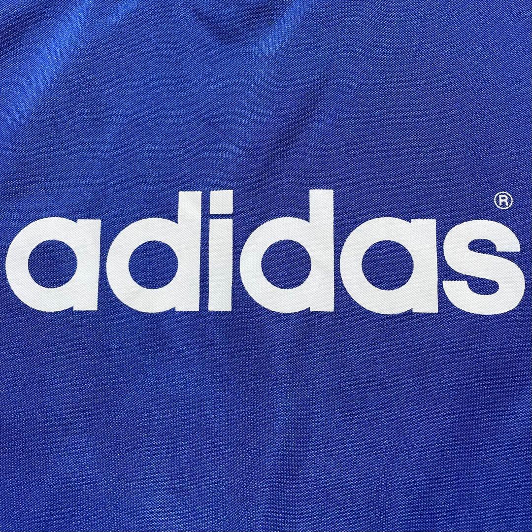 90's adidas 三つ葉ロゴ入りトリコロール 古着オールドウェア　デサント