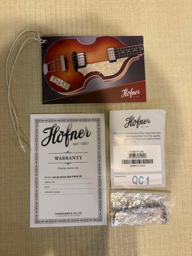 Hofner イグニッション バイオリンベース サンバースト 極美品　新品同様