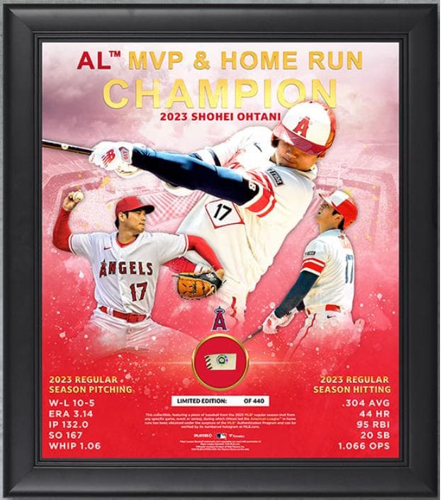 大谷翔平 MVP&アジア初ホームラン王 記念 限定 フォトフレーム MLB公認