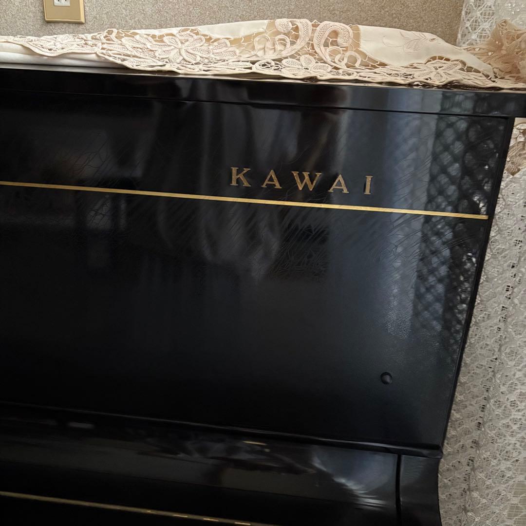 KAWAI カワイ アップライトピアノ KU-1 カバー＆椅子付　高さ調整可能