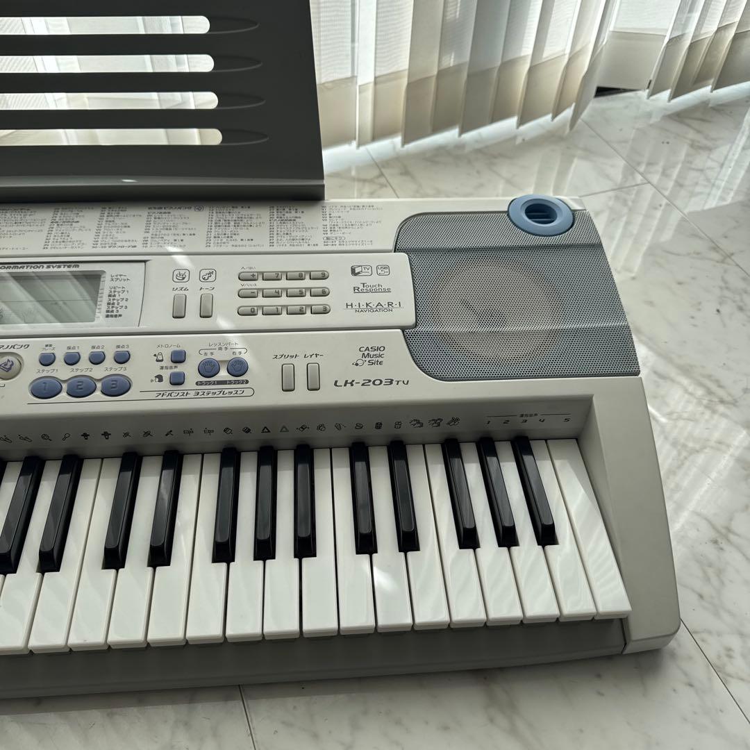 【美品】CASIO カシオ　電子ピアノ　電子キーボード　LK-203TV