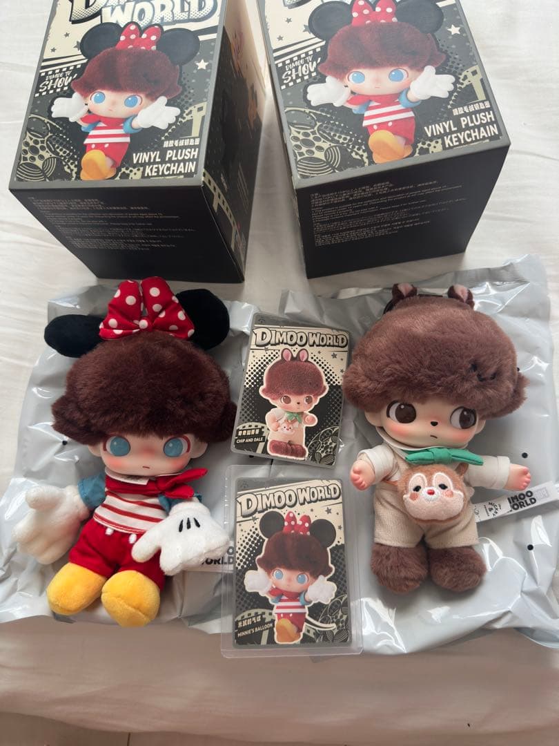 DIMOO WORLD × DISNEY ぬいぐるみチップとデール　ミニー