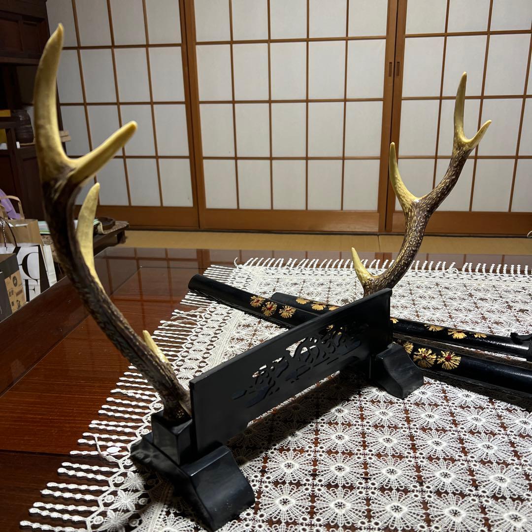 装飾刀　日本刀　武具　2本　飾り台付き　骨董品