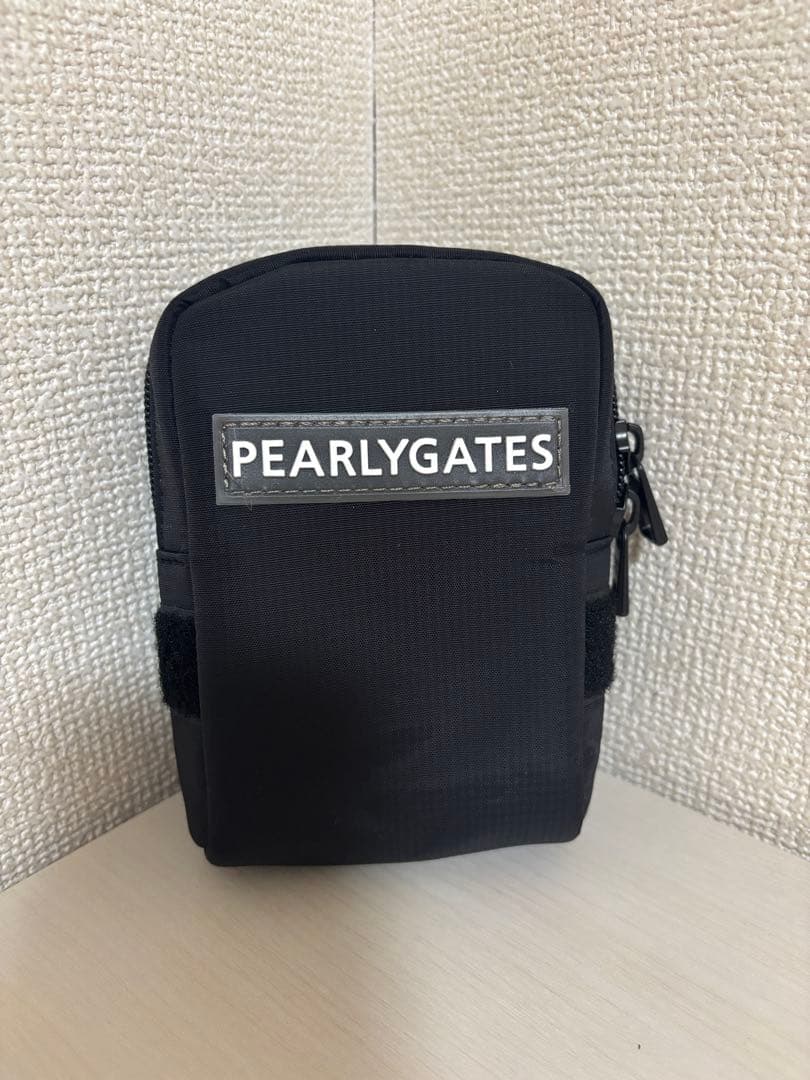 PEARLY GATES 黒 ポーチ カラビナ付き