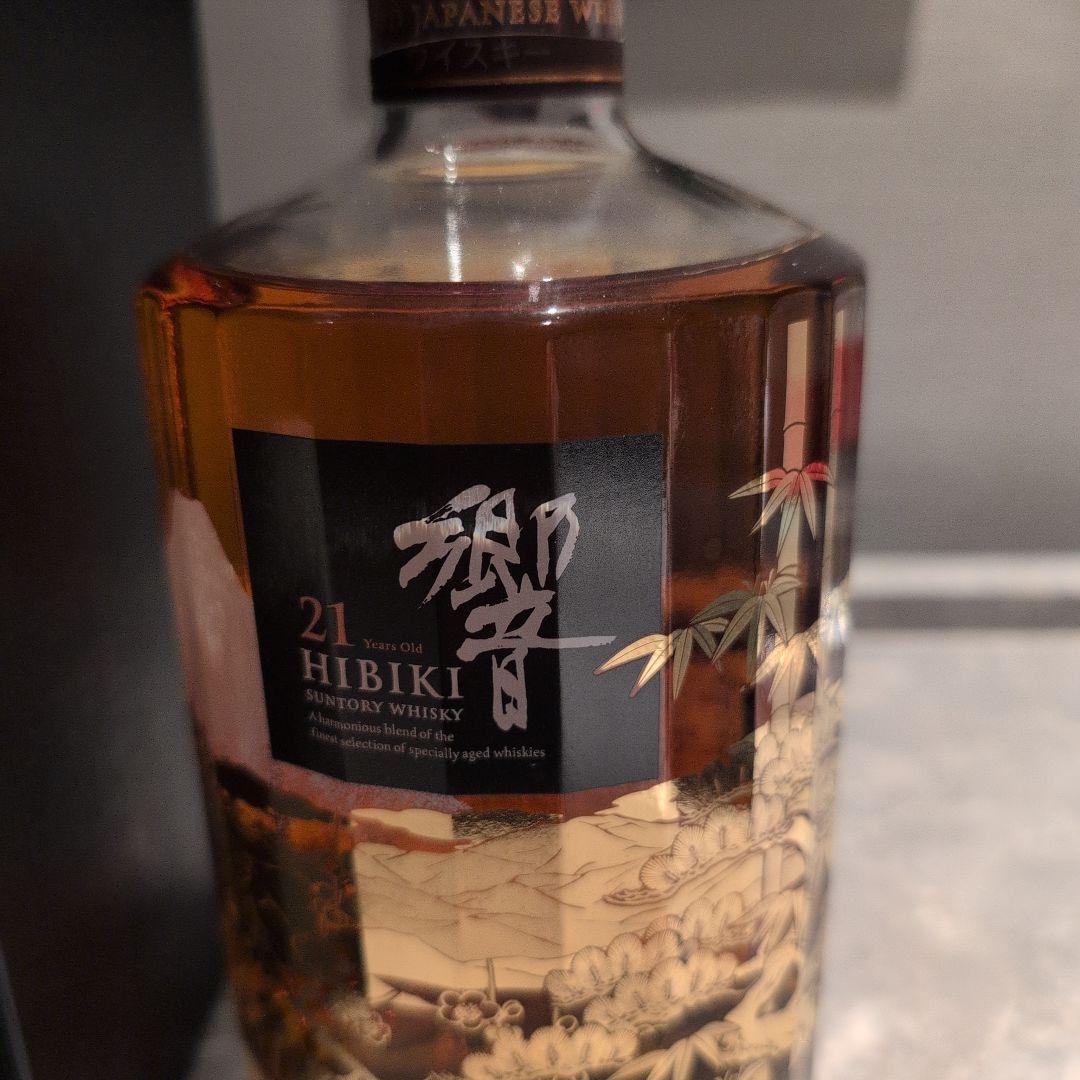 響 HIBIKI 21年　ウイスキー 意匠　SUNTORY 花鳥風月 箱付