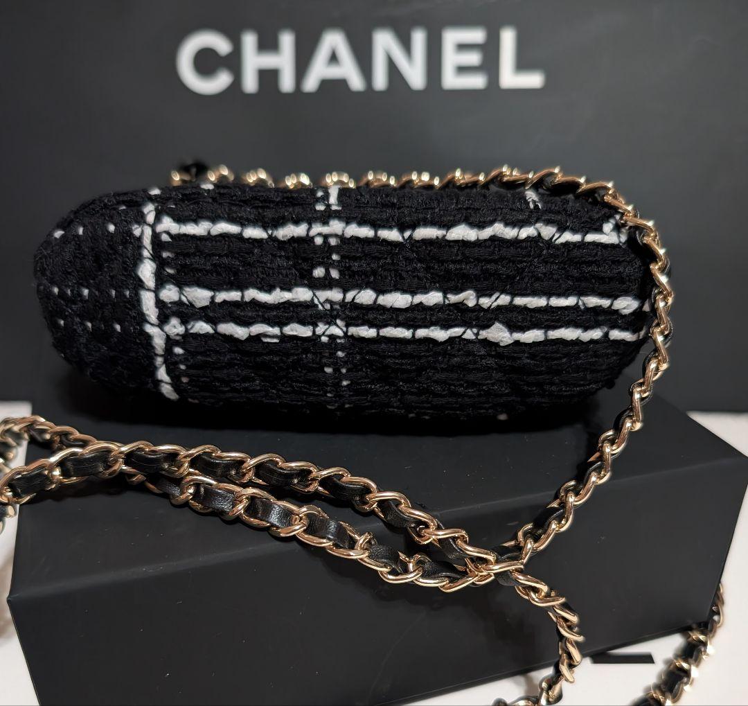 CHANEL ノベルティツイード チェーンショルダーバッグ