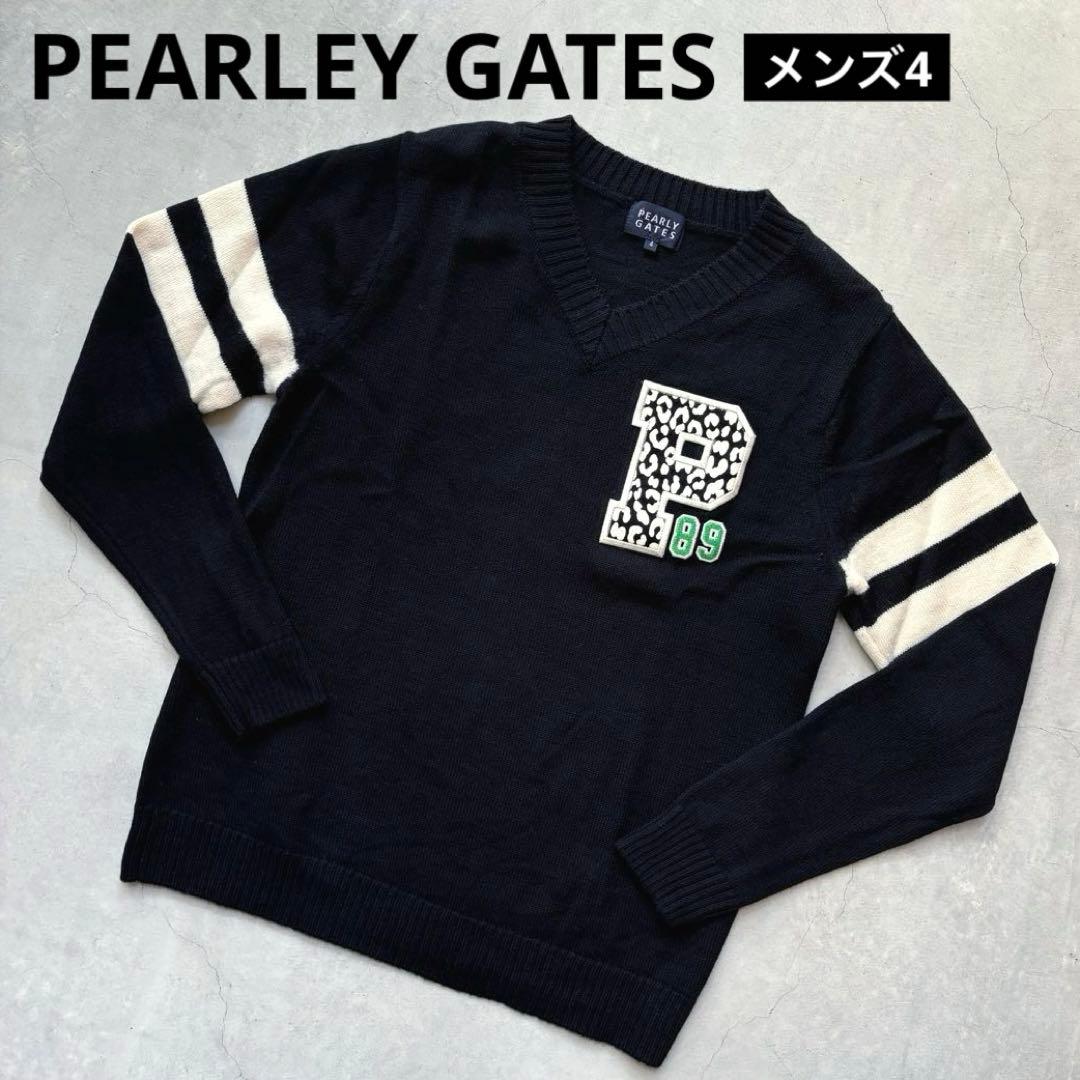 PEARLEY GATESパーリーゲイツ ウール Vネック セーターメンズ 4