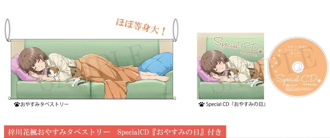 青春ブタ野郎 梓川花楓 等身大 おやすみ タペストリー Special CD付き