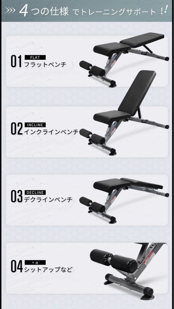 RITFIT アジャスタブルベンチ トレーニングベンチ ※シートに小さなキズあり
