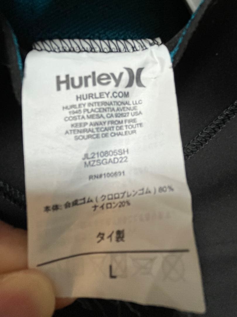 【最終値下げ】Hurley 半袖長ズボンウェットスーツ ブラック