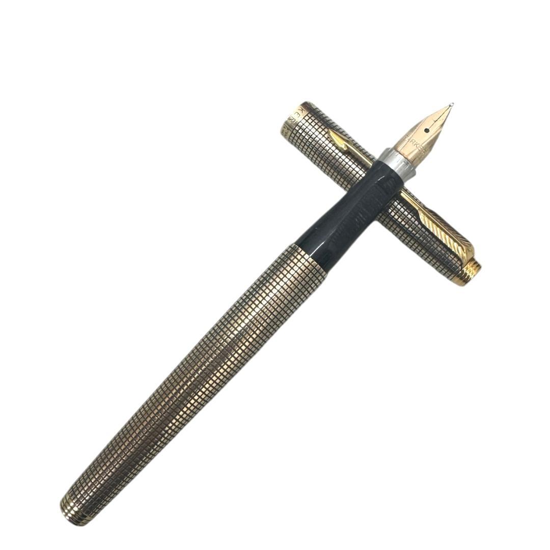 ★PARKER 75　STERLING SILVER　万年筆　ペン先14K