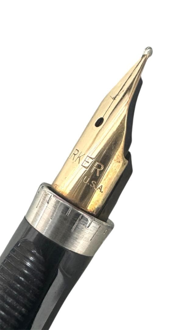 ★PARKER 75　STERLING SILVER　万年筆　ペン先14K