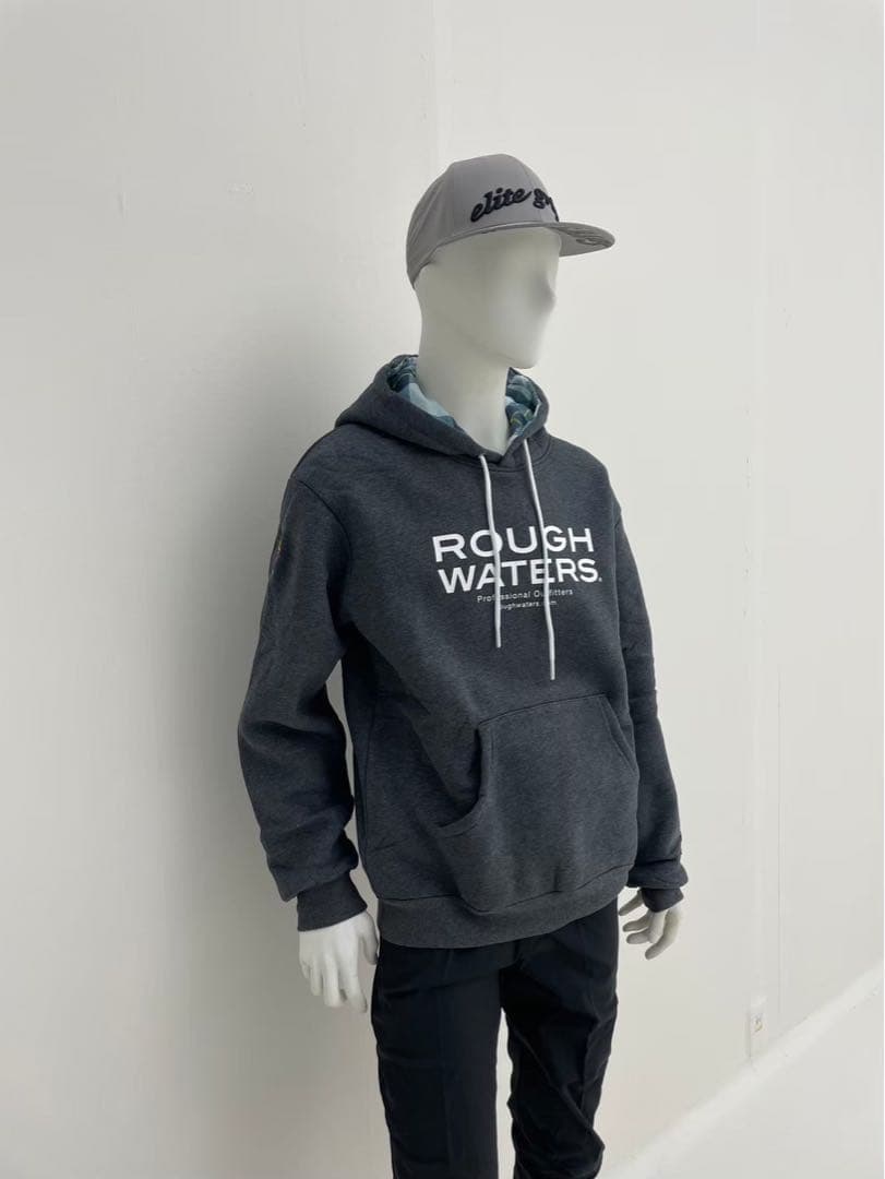 エリートグリップ　ROUGH WATERS フード付パーカー グレー　L 新品